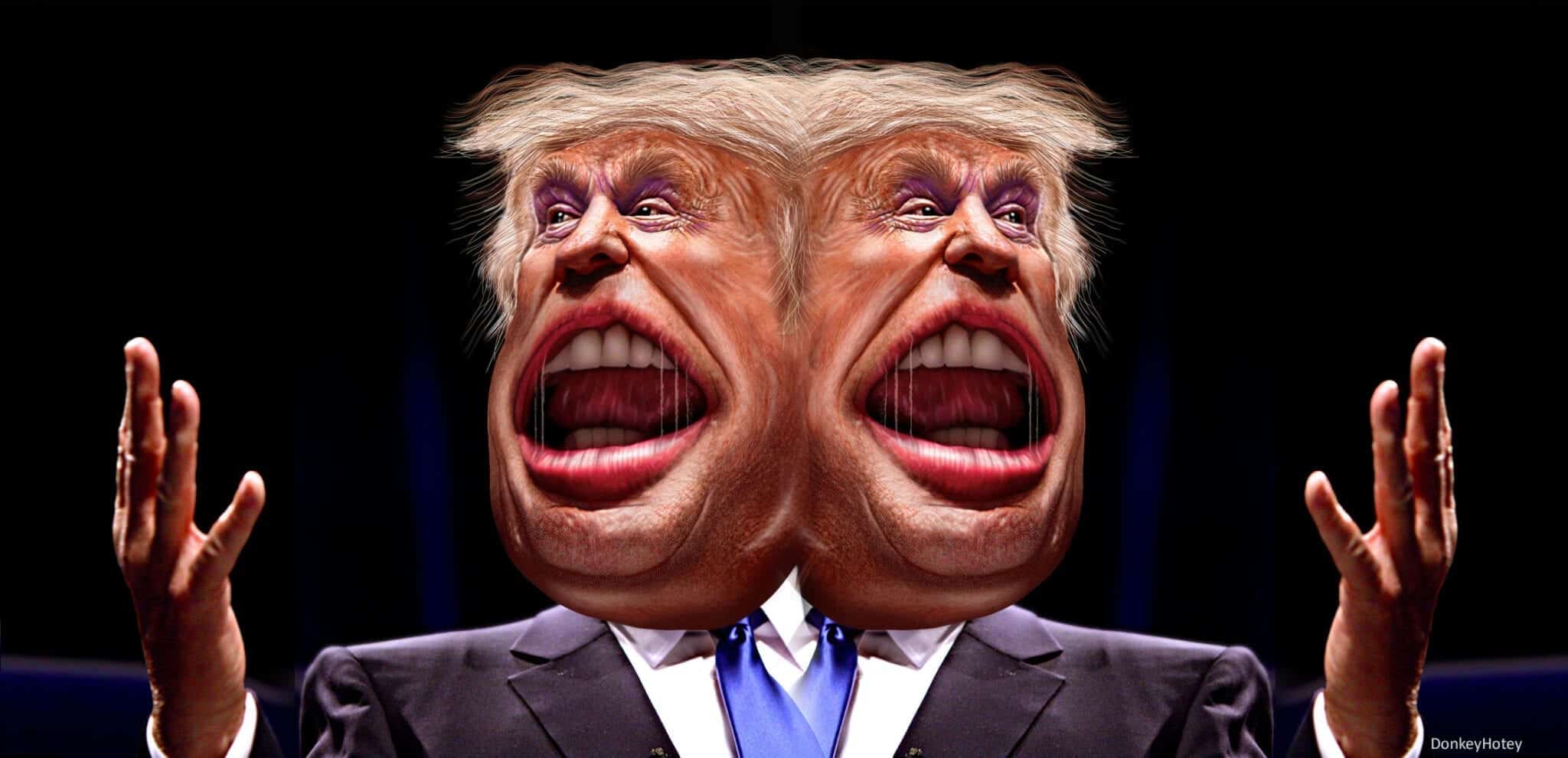 Donald-Trump-Talking-out-of-both-sides-of-his-mouth-Caricature-by ...