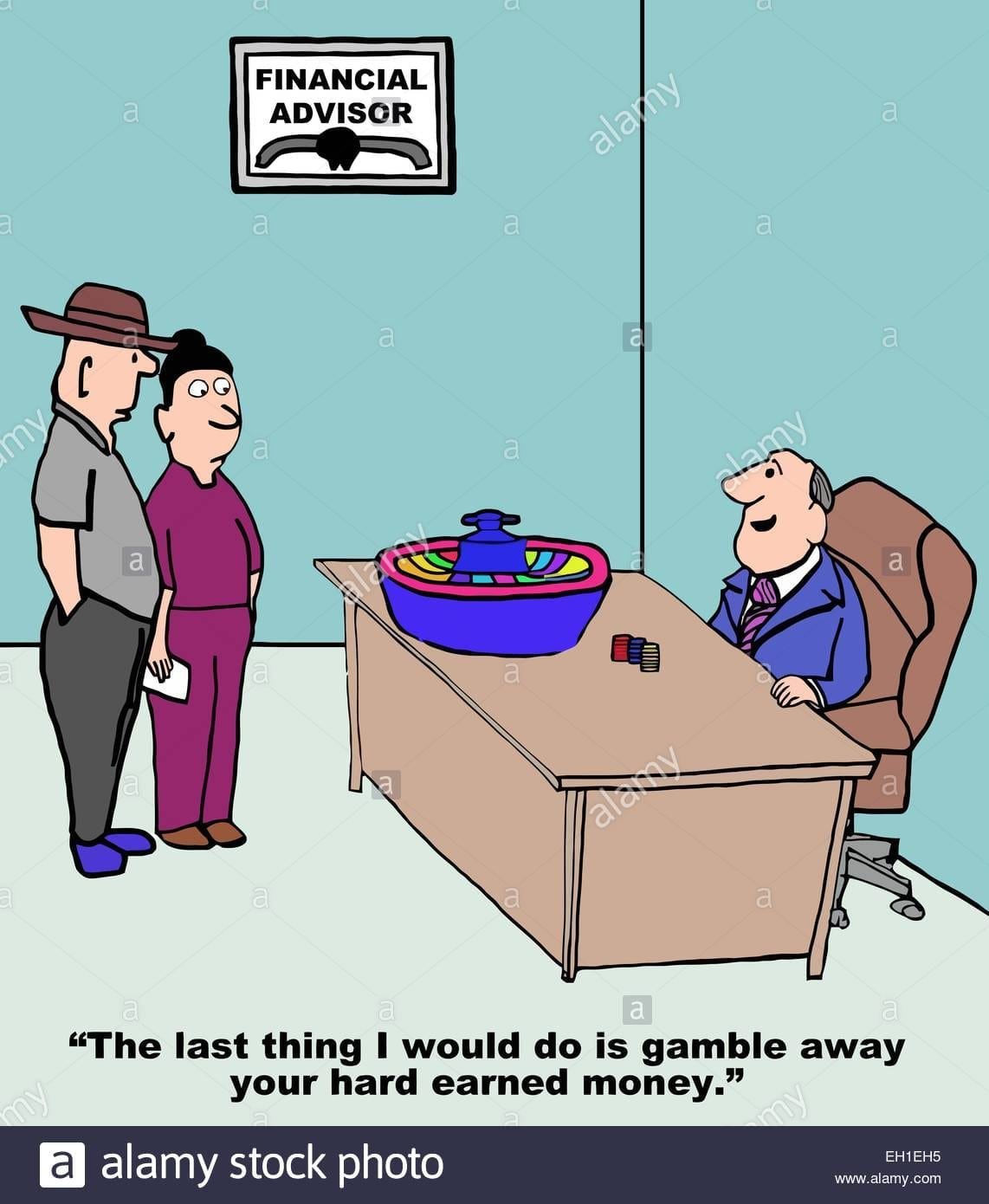 cartoon-of-financial-advisor-with-roulette-wheel-on-his-desk-saying ...